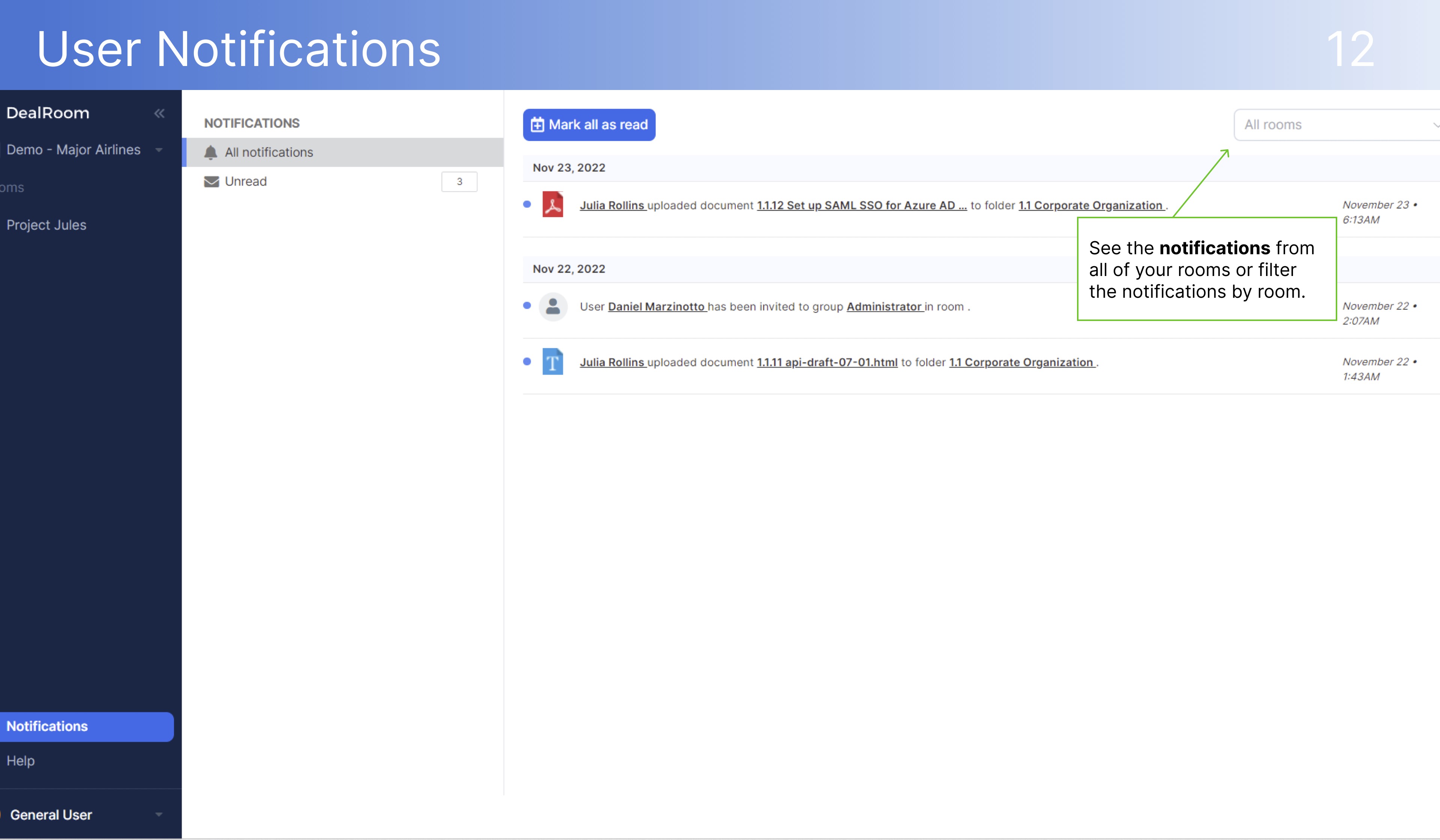 DealRoom General User Help Guide